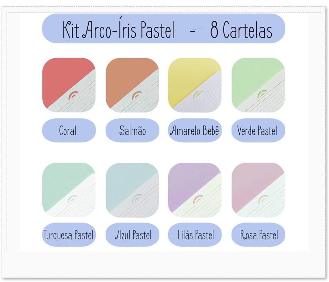 Kit ColorUp Fita Banana com 8 Cores Pastéis Tirinhas 3mm - Bazar Horizonte