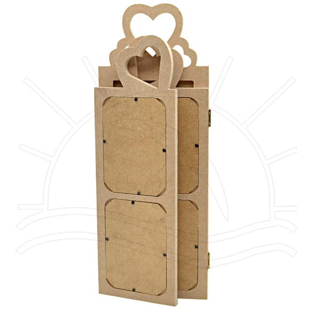 MDF Porta Retrato - Tipo Painel de Coração para 7 Fotos 44x43x1 ...