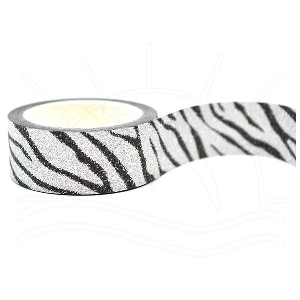Fita Adesiva Decorativa Washi Tape Zebra Preto - Tricochetando