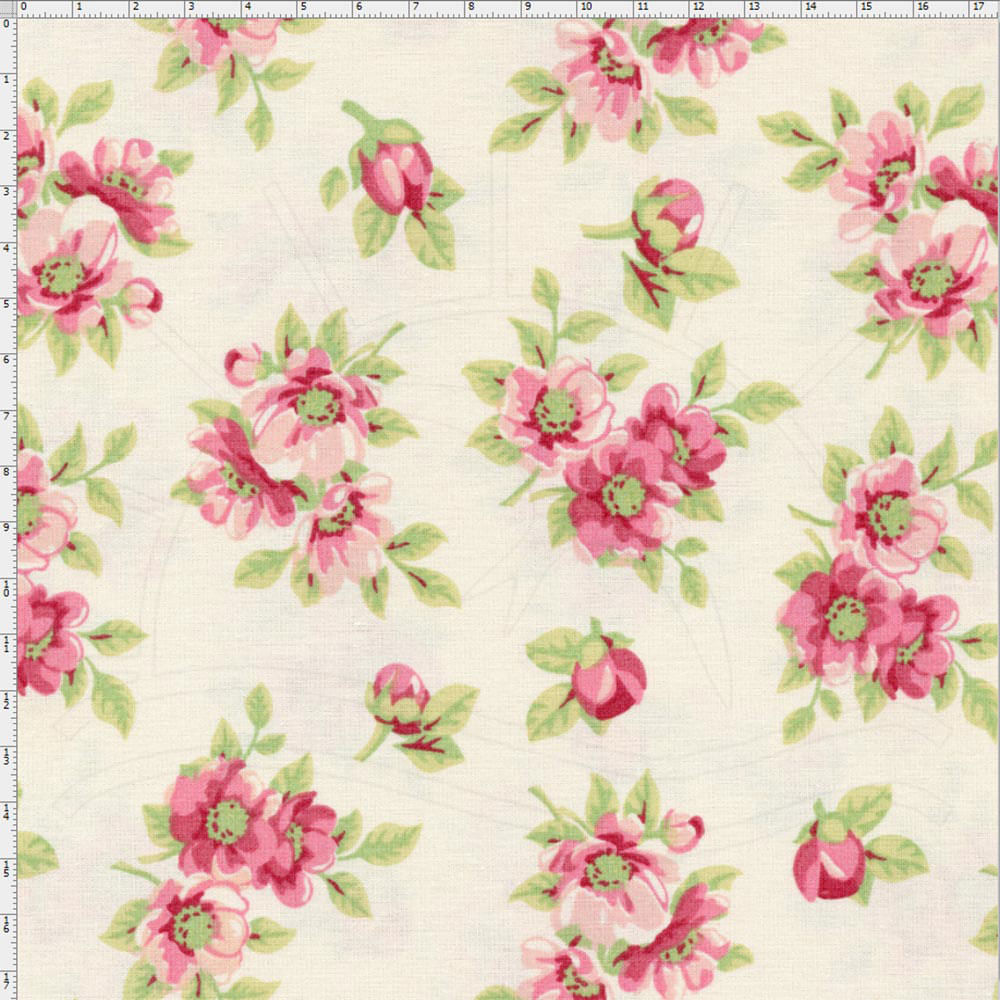 Kit de Tecido Jardim das Flores (30x70) 6 Estampas - Tricochetando