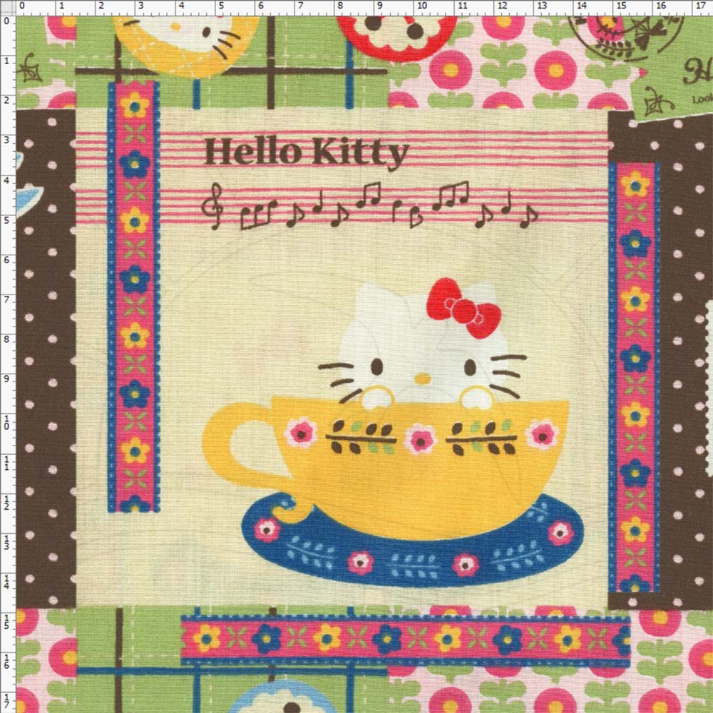 Tecido Estampado para Patchwork - Hello Kitty Restgirl (0,60x1,40 ...