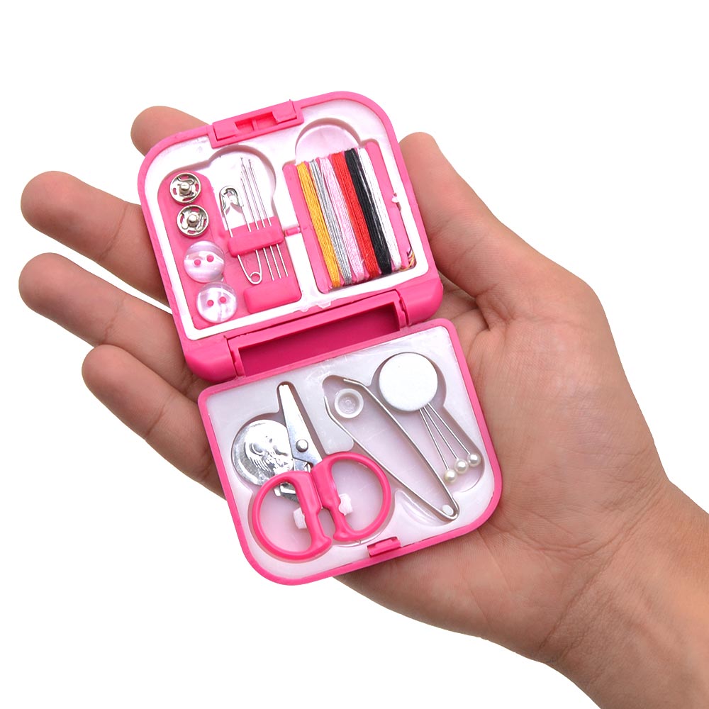 Mini Kit Costura para Viagem - Rosa - Bazar Horizonte