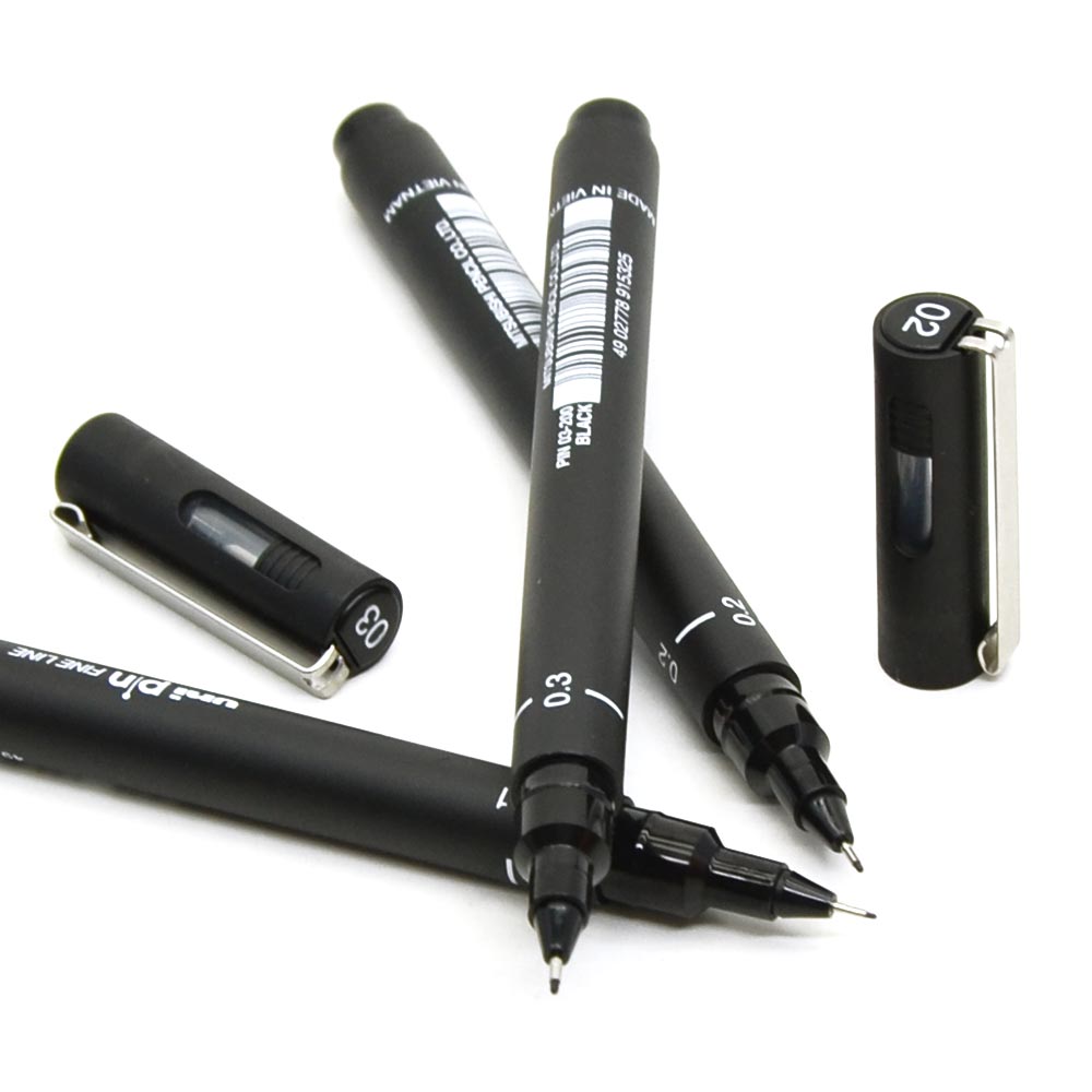 Kit Caneta Nanquim Uni Pin Fine Line - 5 Pontas - Bazar Horizonte