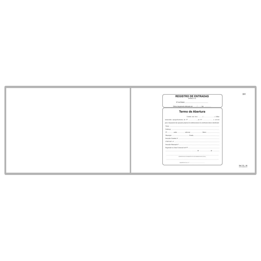 Livro Fiscal Capa Dura Modelo 1A - Registro de Entradas - Tricochetando