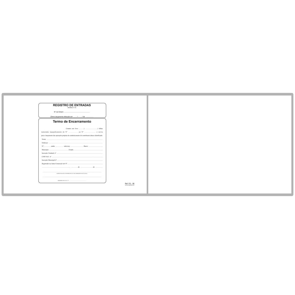 Livro Fiscal Capa Dura Modelo 1A - Registro de Entradas - Tricochetando