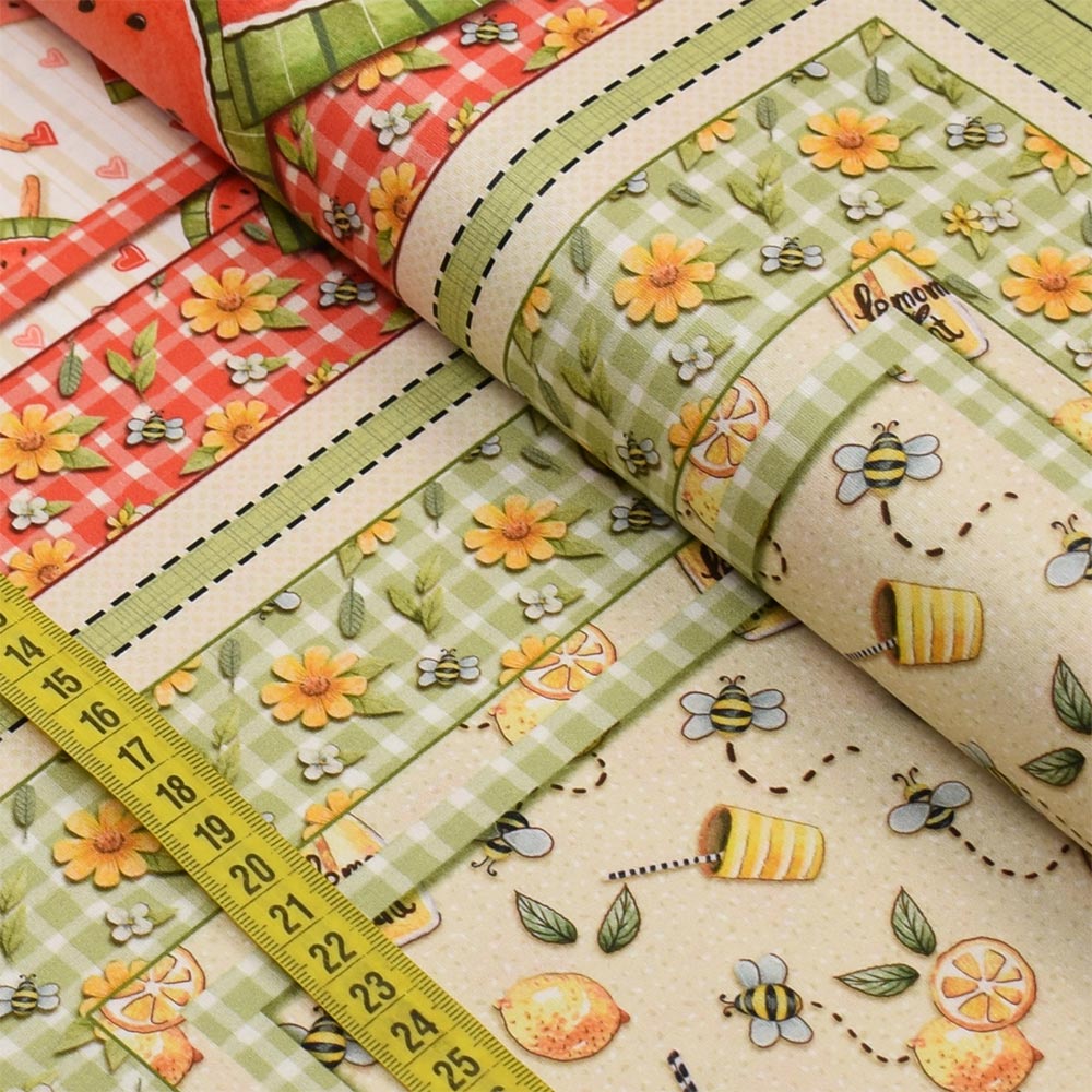 Tecido Estampado para Patchwork - Picnic : Jogo Americano (0,50x1,40) - Bazar Horizonte