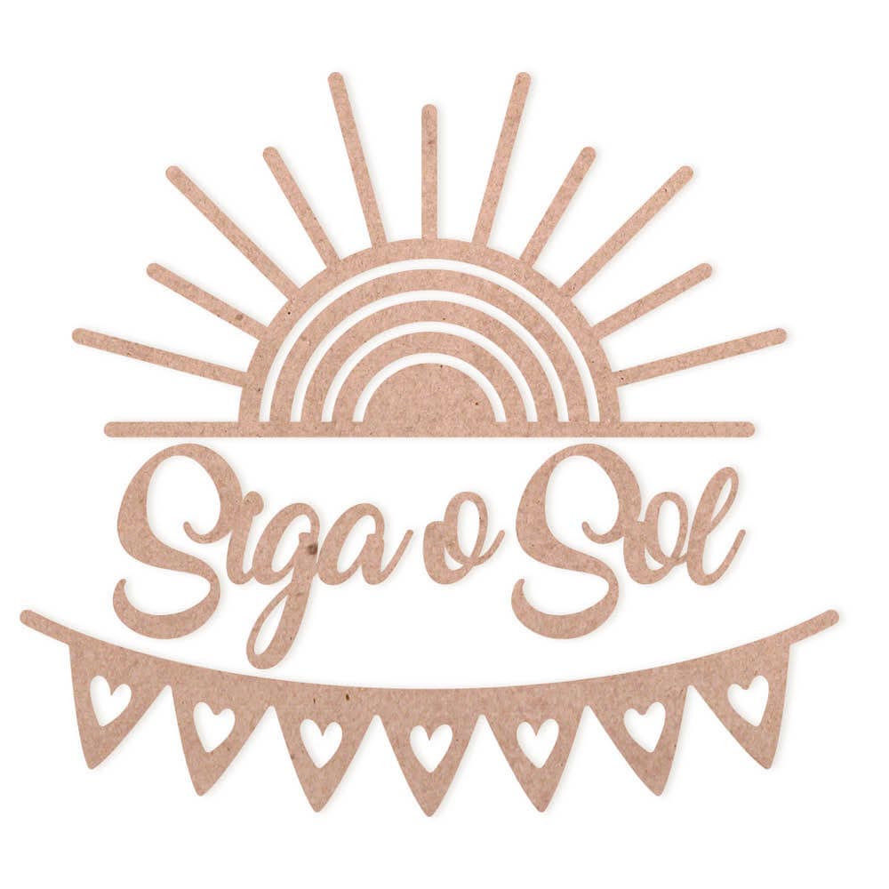 Aplique Cardboard Litoarte - Siga o Sol - CBL-017 - Tricochetando