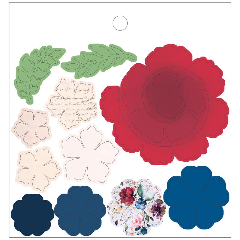 Flores Recortadas para Montar Litoarte - SDE-091 - Tricochetando