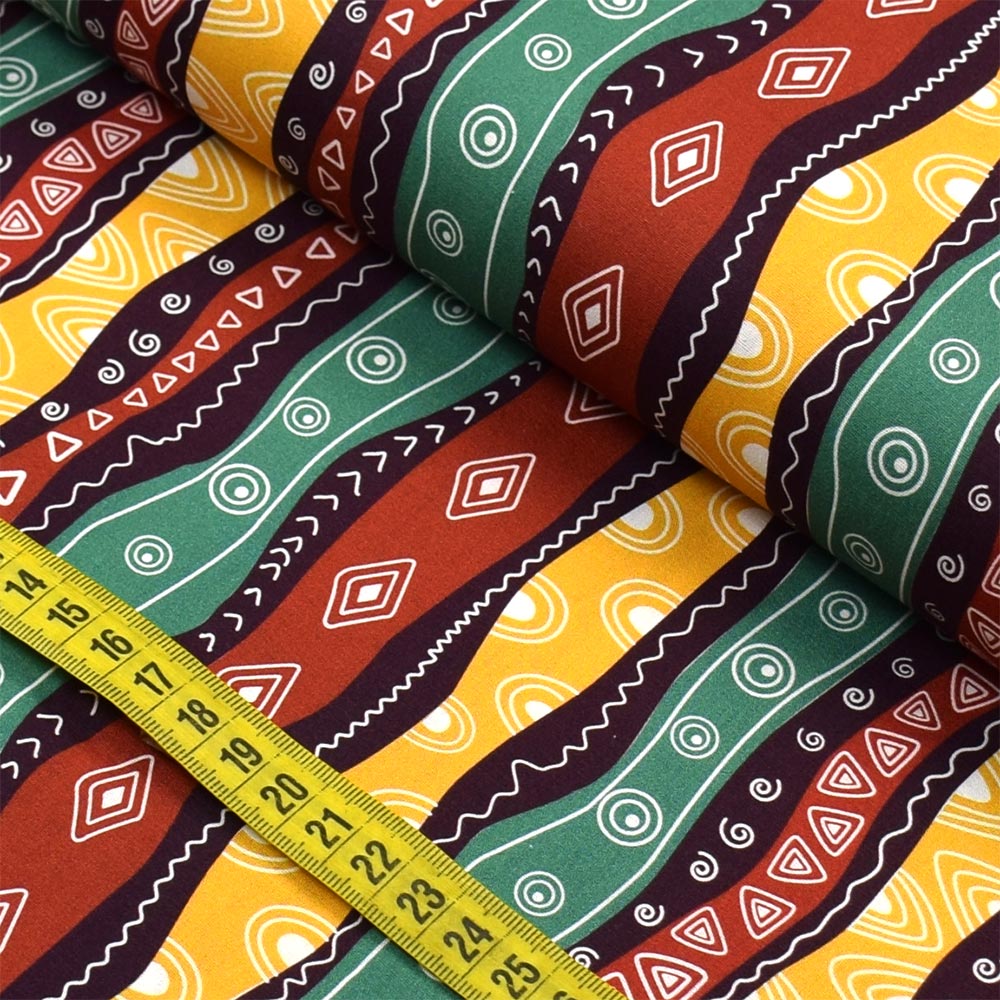 Tecido Estampado para Patchwork - África : Stripes (0,50x1,40 ...